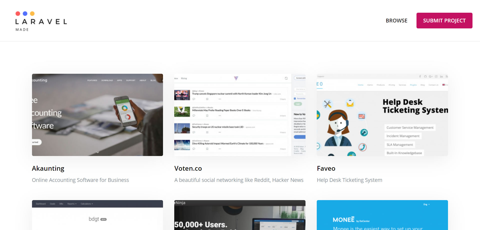 Best Projects built with Laravel. - Featured Best Projects built with Laravel today