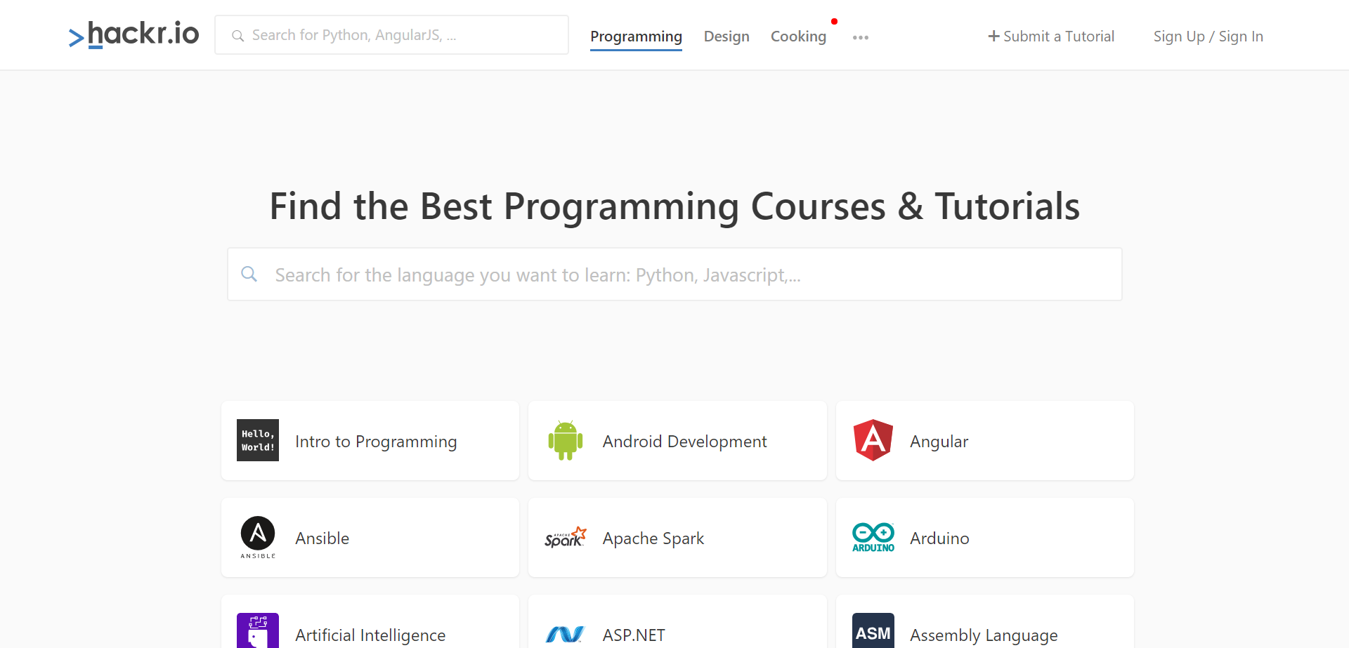 Hackr.io - Featured Best Projects built with Laravel today