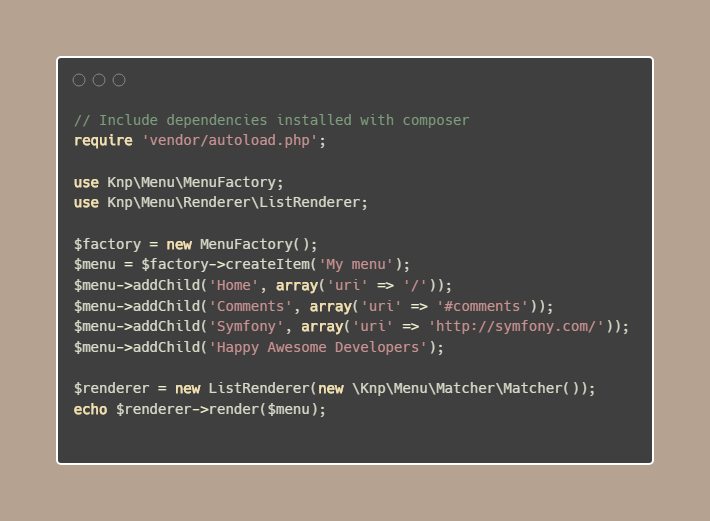 KnpMenu - Featured Best Projects built with Laravel today