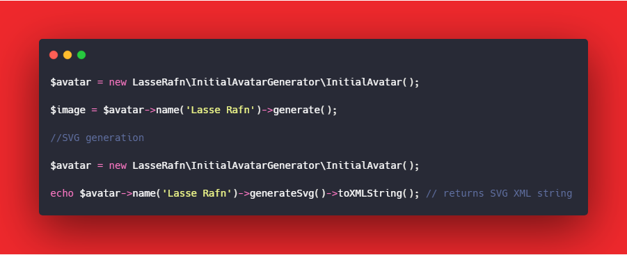 Php initial avatar generator - Featured Best Projects built with Laravel today