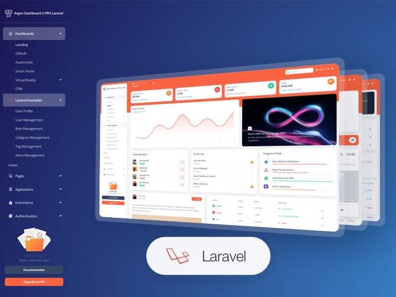 Argon Dashboard 2 Pro Laravel - Featured Best Projects built with Laravel today